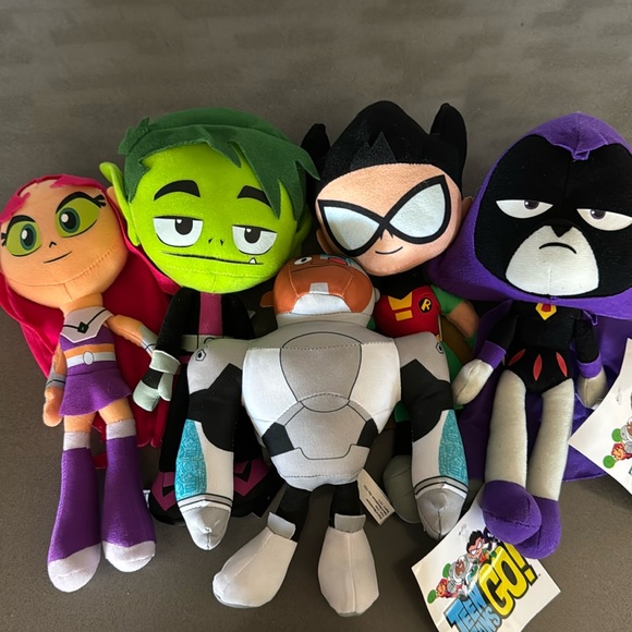 DC Comics | Toys | Teen Titans Go Plush Set Of 5 Starfire Raven Cyborg ...